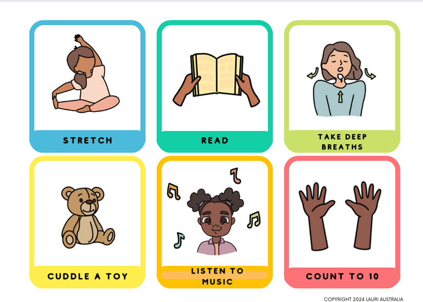 Calming Techniques Flash Cards Printable PDF Digital Download - Cue Ca ...
