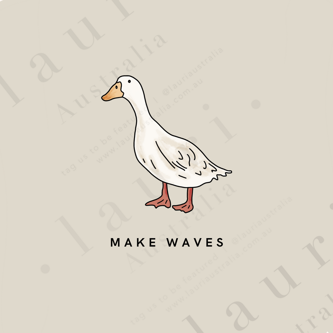 "Make Waves" Duck Illustration Poster for Kids Calming Corner - DIGITA ...